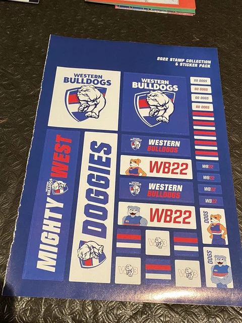WESTERN BULLDOGS FOOTSCRAY Official AFL Logo 29 Sticker Sheet Only $9. ...