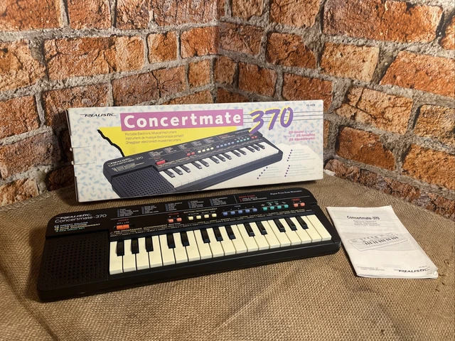 VINTAGE REALISTIC CONCERTMATE 370 Electronic Mini Keyboard Synthesizer ...