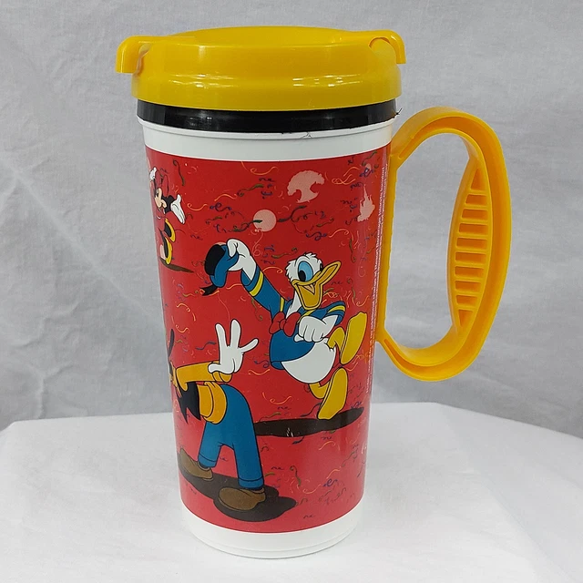 DISNEY PARKS COCA-COLA Mickey Mouse Goofy Donald Plastic Drink Tumbler ...