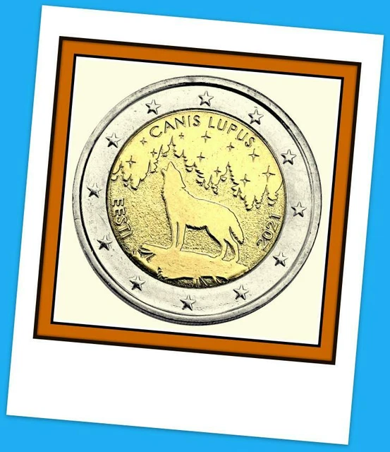 2 EURO GEDENKMÜNZE Estland 2021 - Nationaltier Wolf - EUR 3,90 - PicClick DE