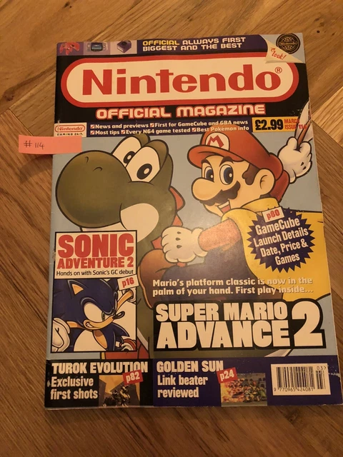 ISSUE 114 NINTENDO Official Magazine 2002 Super Mario Advance 2 Sonic £ ...