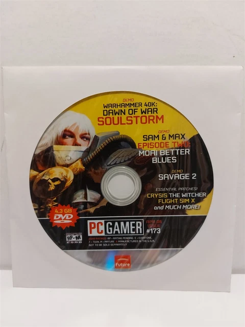PC GAME DEMO Disc From Pc Gamer Magazine # 173 April 2008 - Disc Only ...