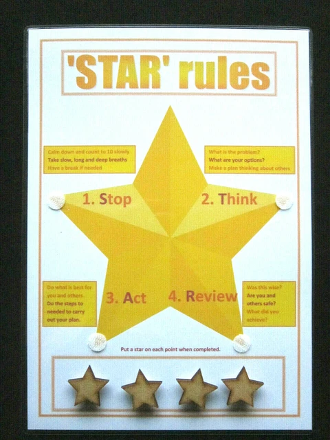 'STAR' RULES CHART ADHD Autism SEN Visual Aid PECS Communication ...