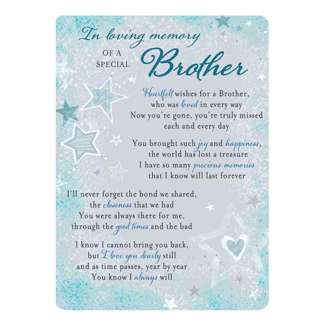 IN LOVING MEMORY Open Graveside Memorial Card - Memory of Special ...
