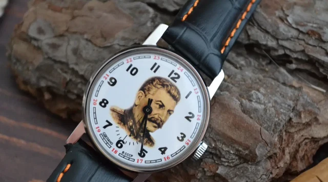RARE SOVIET WATCH POBEDA With History JOSEPH STALIN Russian Vintage Old ...