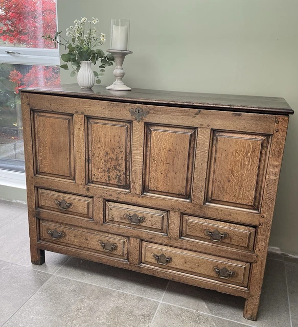 ANTIQUE MULE CHEST Circa 18th Century Old Oak £333.10 - PicClick UK