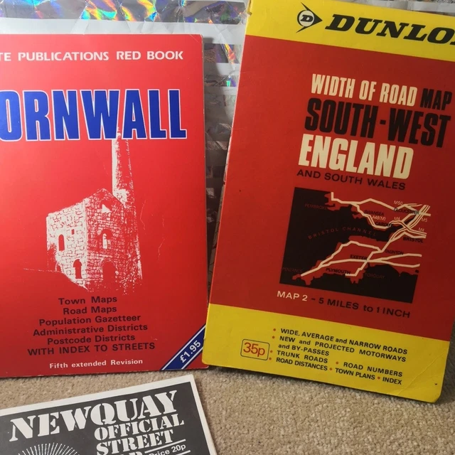 DUNLOP WIDTH OF Road Map South West England + Cornwall Road Maps ...
