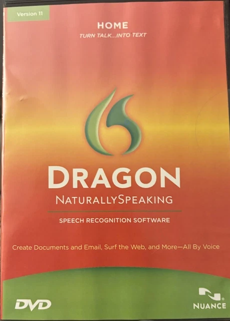 DRAGON NATURALLYSPEAKING DVD Version 11 Speech Recognition DISC Only ...