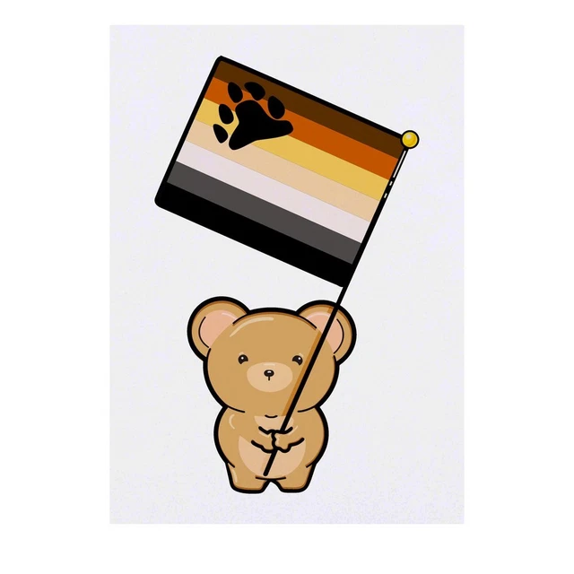LARGE 'BEAR WITH Bear Pride Flag' Temporary Tattoo (TO00050714) £5.99 ...