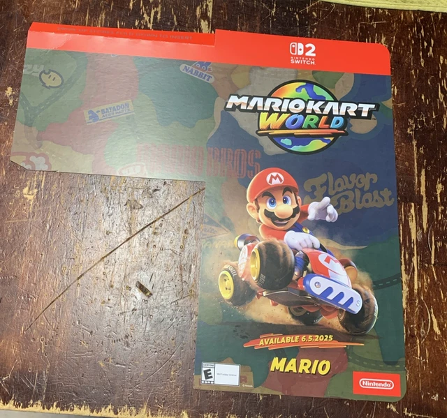 NINTENDO SWITCH 2 Mario Kart World Display Ad Promo ( Mario & Waluigi ...