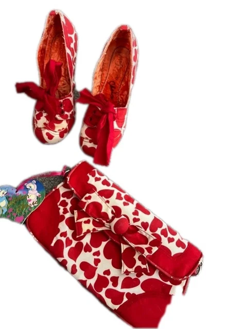 IRREGULAR CHOICE RED Toodle Loo Set Bag 🎒 & Shoes Uk6/39 &uk 5/38 £144. ...