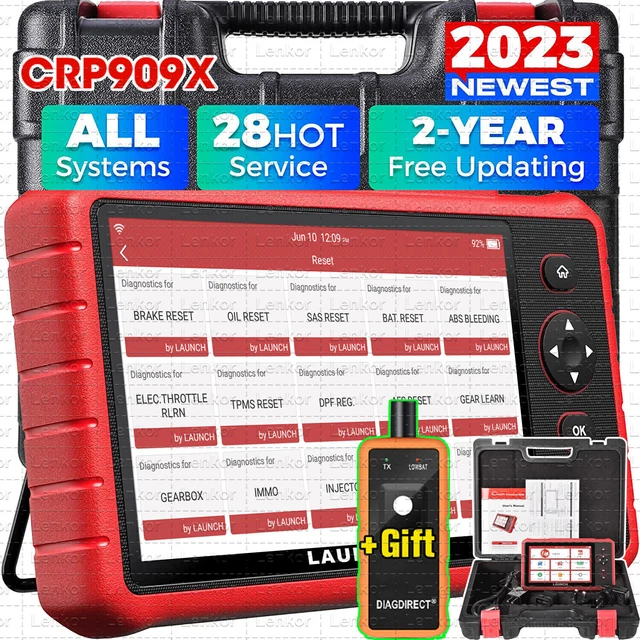 LAUNCH X431 CRP909X Pro Full System Car Diagnostic OBD2 Scanner Key ...