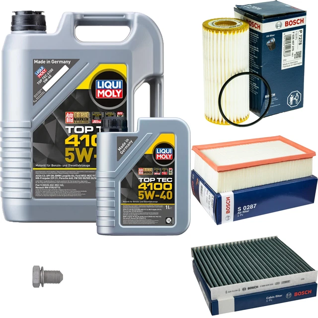 BOSCH INSPECTION SET 6L Liqui Moly Top Tec 4100 5W-40 pour VW Golf VII 2.0 EUR 131,53 - PicClick FR