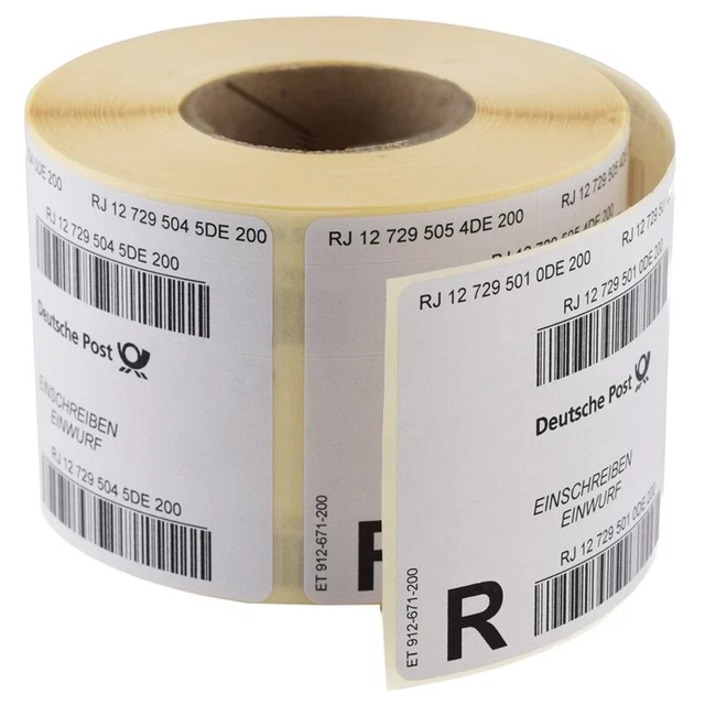 DEUTSCHE POST EINSCHREIBEN Einwurf Label National Rolle mit 1000 Stück ...