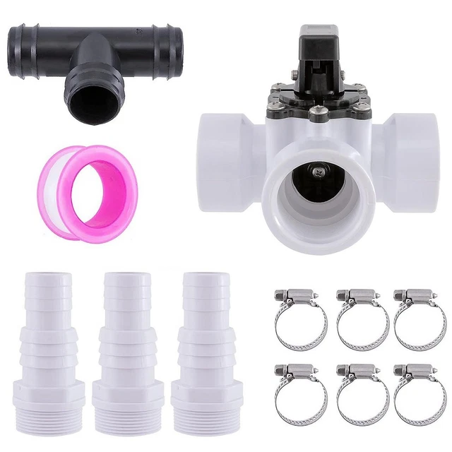 NUOVISSIMA VALVOLA DEVIATORE piscina ABS/PVC bianca con kit 1 set EUR ...