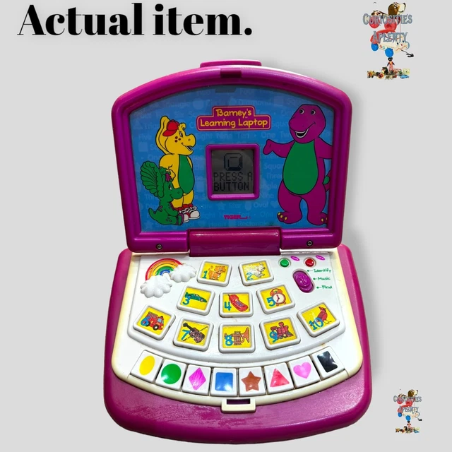 VINTAGE BARNEY’S LEARNING Laptop 1999 Tiger Colours Shapes Colours ...