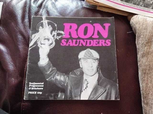 ASTON VILLA PROGRAMME Ron Saunders Testimonial V Birmingham 7 May 1980 ...