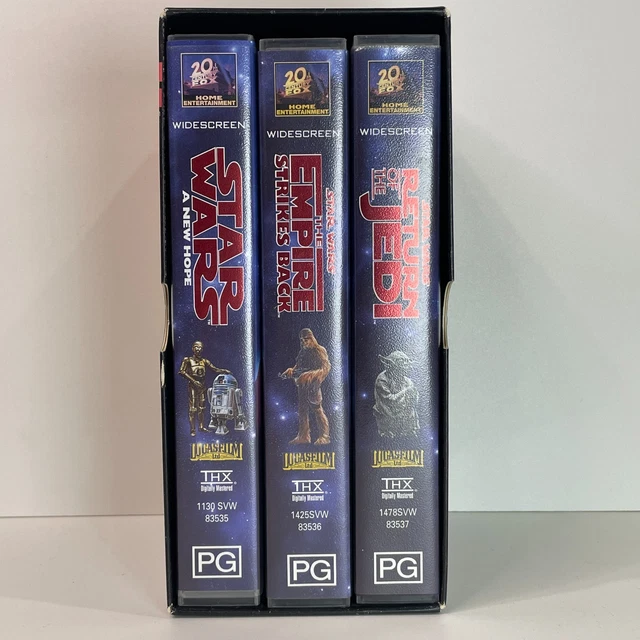 STAR WARS ORIGINAL Trilogy VHS Boxset 1995 Widescreen Remastered ...