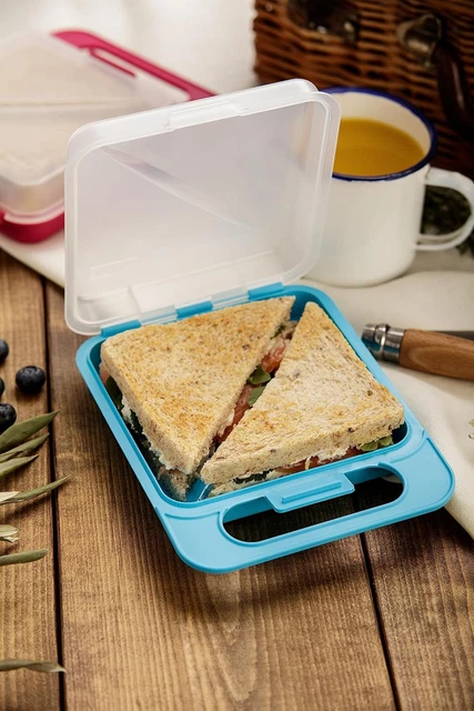 SANDWICH BOX FRESH | 1 Unit | Compact, Reusable Design with Clip ...