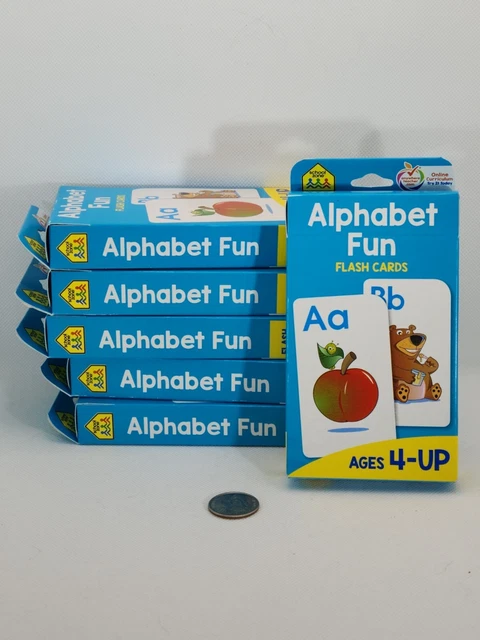 LOT 6 NEW Sets Flash Cards Alphabet Fun School Zone Age 4+ Homeschool ...