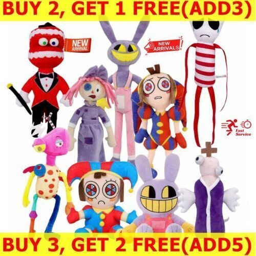 THE AMAZING DIGITAL Circus TADC Pomni Jax Ragatha Caine Zooble Stuffed Plush Toy £10.89 ...