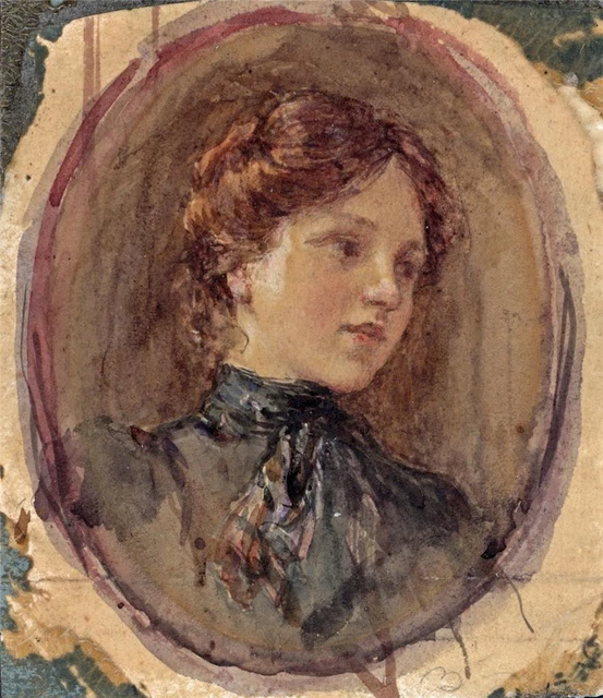 PORTRAIT OF A Lady - Small Watercolour Painting - 19th Century £250.00 ...
