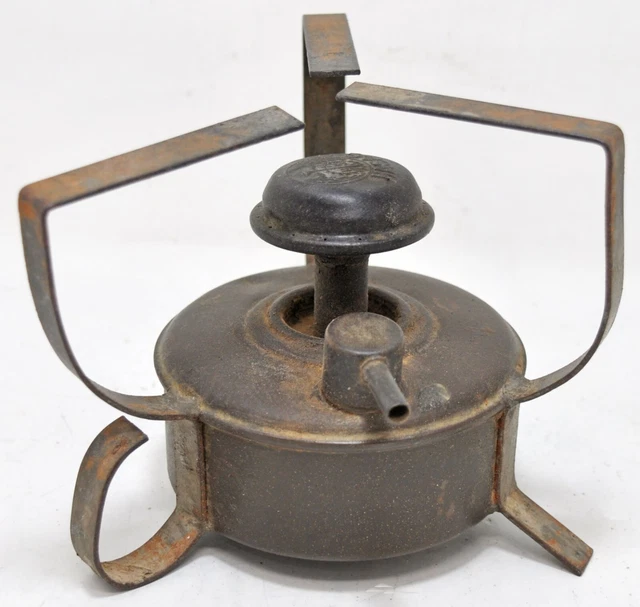 VINTAGE IRON METAL Portable Small Stove Original Old Hand Crafted $77. ...