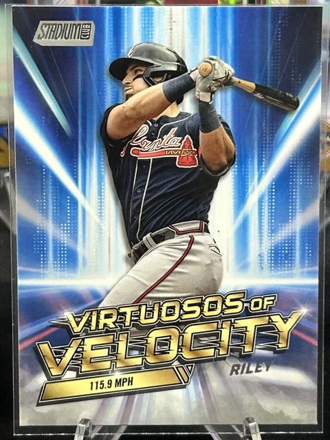 2023 STADIUM CLUB Austin Riley Virtuosos of Velocity Atlanta Braves EUR ...