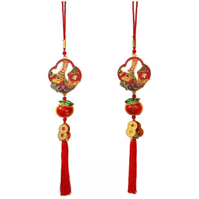 CHINESE NEW YEAR 2026 Horse Year Flannel Hanging Ornaments Red and ...