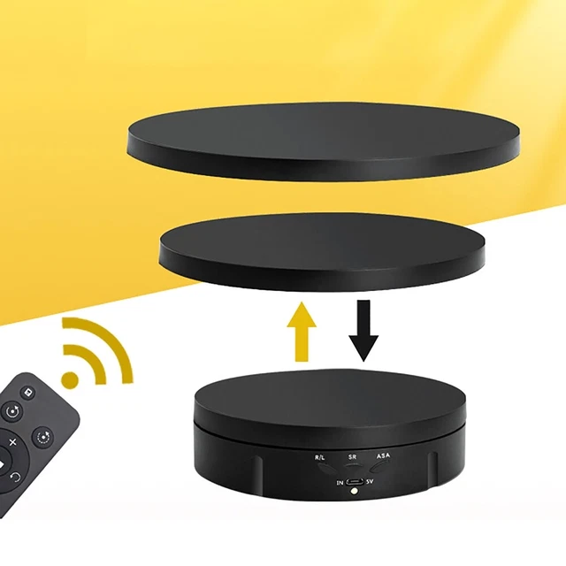 REMOTE CONTROL 3 Speeds Electric 360° Rotating Display Stand for ...