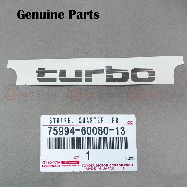 GENUINE TOYOTA LANDCRUISER 80 Series HDJ Rear 1/4 Side Panel Dark Decal ...