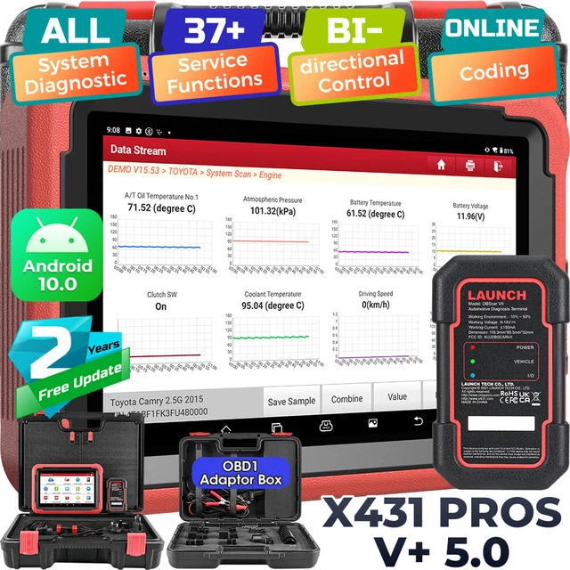 2024 LAUNCH X431 PROS V+ Pro 5 KFZ OBD2 Diagnosegerät ALLE SYSTEM ECU ...