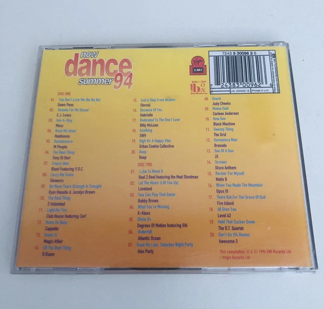 NOW THAT’S WHAT i call music 2x CD. Dance Summer 94. UK 1994 $7.50 - PicClick AU