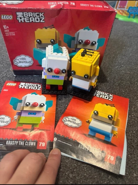 LEGO BRICKHEADZ: HOMER Simpson & Krusty the Clown (41632) Brand New ...