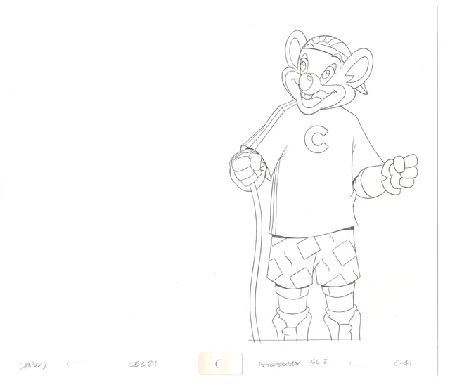 CHUCK E CHEESE Pizza Commercial Production Animation Cel Drawing 2005 ...