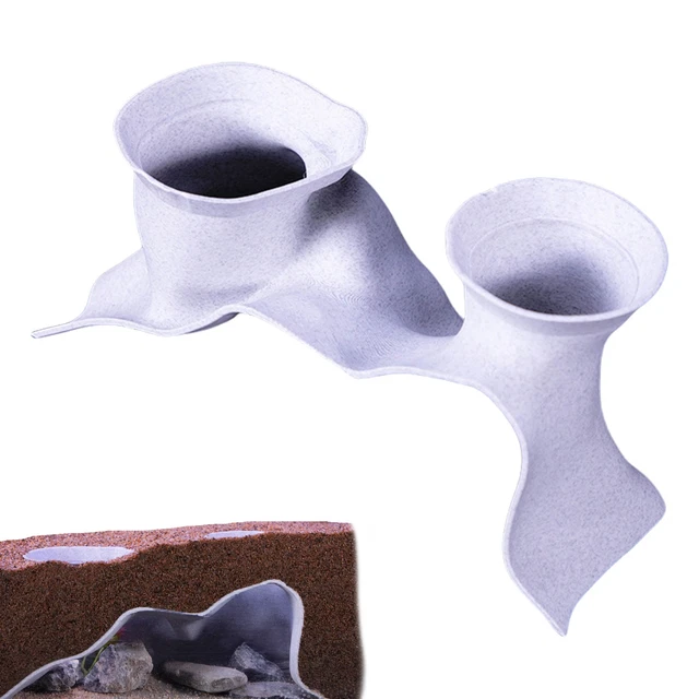 CAVE AQUARIUM UNDERGROUND Tunnel Corner Fish Shrimp Hides Hideout ...