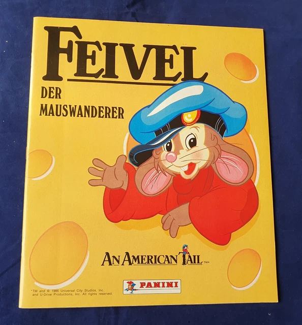 PANINI ALBUM FEIVEL the Mouse Wanderer 1986, blank album, empty sticker ...