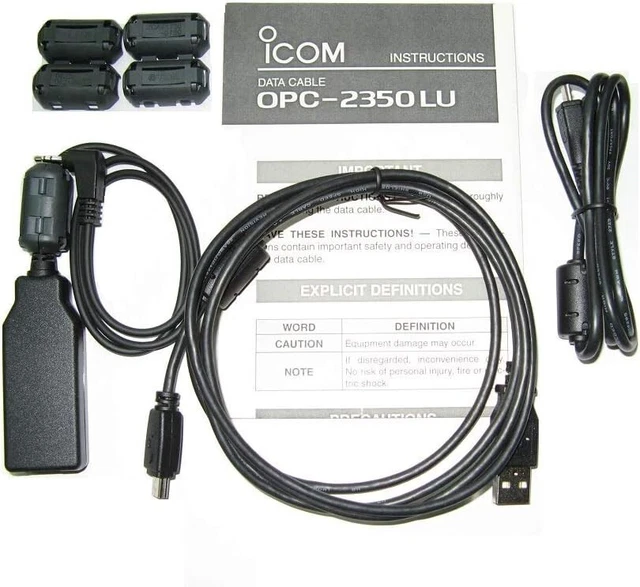 ICOM DATA COMMUNICATION Cable OPC-2350LU For ID-51/ID-31/IC-7100 Black ...