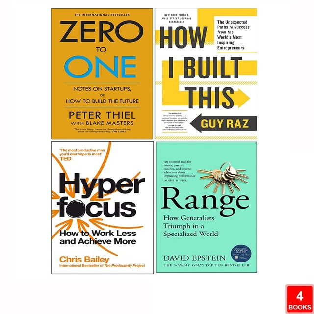 ZERO TO ONE, How I Built This Guy Raz,Range David Epstein,Hyperfocus 4 ...
