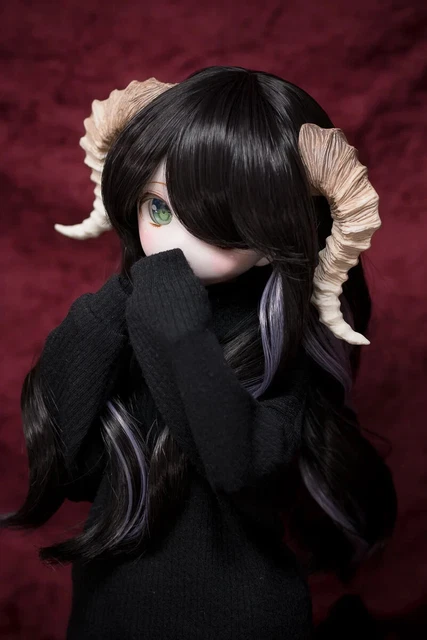 AZONE OBITSU BJD MIMIEL Dolly Cocotte Gloomy 9" Doll wig Blk Purp MSD ...