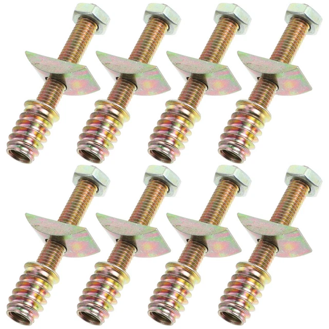 16 SETS BED Frame Spare Parts Bed Frame Threaded Pin Nut Kit for bed ...