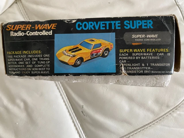 SUPER - WAVE CORVETTE SUPER Radio Remote Controlled 1970's vintage toy ...