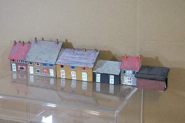 HORNBY BACHMANN LIMA OO KIT BUILT TERRACE HOUSE BACKDROP MODEL SCENE 2 ...