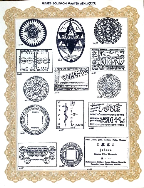 MOSES SOLOMON MASTER Seals(2)Ii Power Fortune Conquer Captivate Richest ...