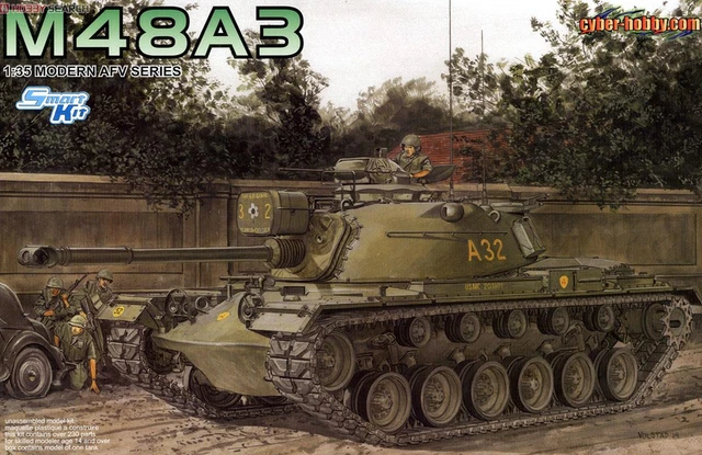 DRAGON 3546 1/35 US M48A3 Patton w/U.S. Marine Corps, Figure (Plastic ...