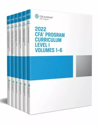 CFA PROGRAM CURRICULUM 2022 Level I Complete Box Set Volumes 1-6 EUR 69 ... CFA PROGRAM CURRICULUM 2022 Level I Complete Box Set Volumes 1-6 EUR 69 ...