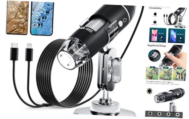 USB DIGITAL MICROSCOPE Camera, Handheld HD Inspection Camera 50x-1600x ...