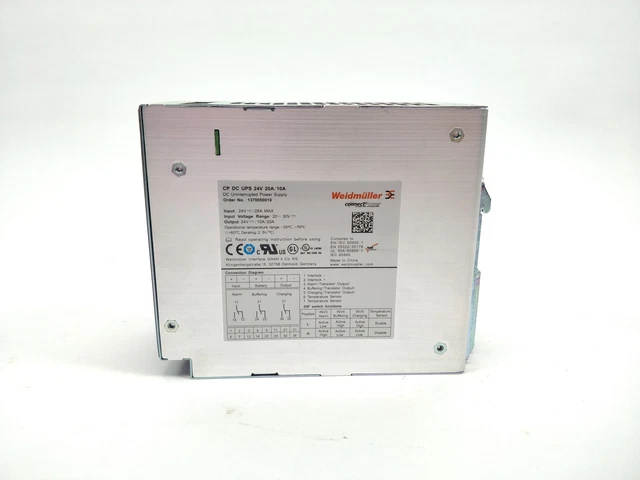 WEIDMÜLLER 1370050010 CP DC UPS 24V 20A/10A £140.90 - PicClick UK