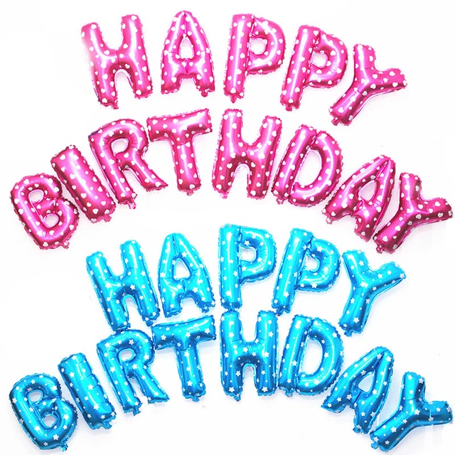 JOYEUX ANNIVERSAIRE BALLON Set Bannière Aluminium Kit Mylar Sign Fête ...