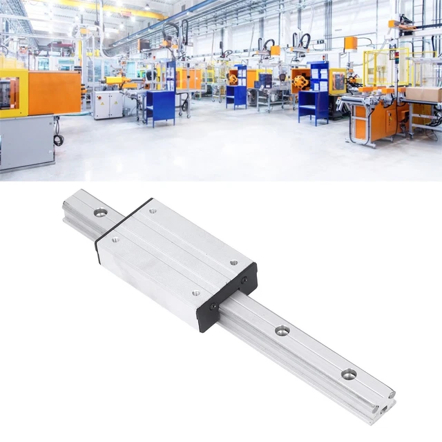 LINEAR RAIL GUIDE Guideway With External Dual-Axes Slider Slide Block ...